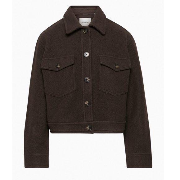 Aritzia | Jackets & Coats | Wilfred Dark Brown Wool Jacket | Poshmark